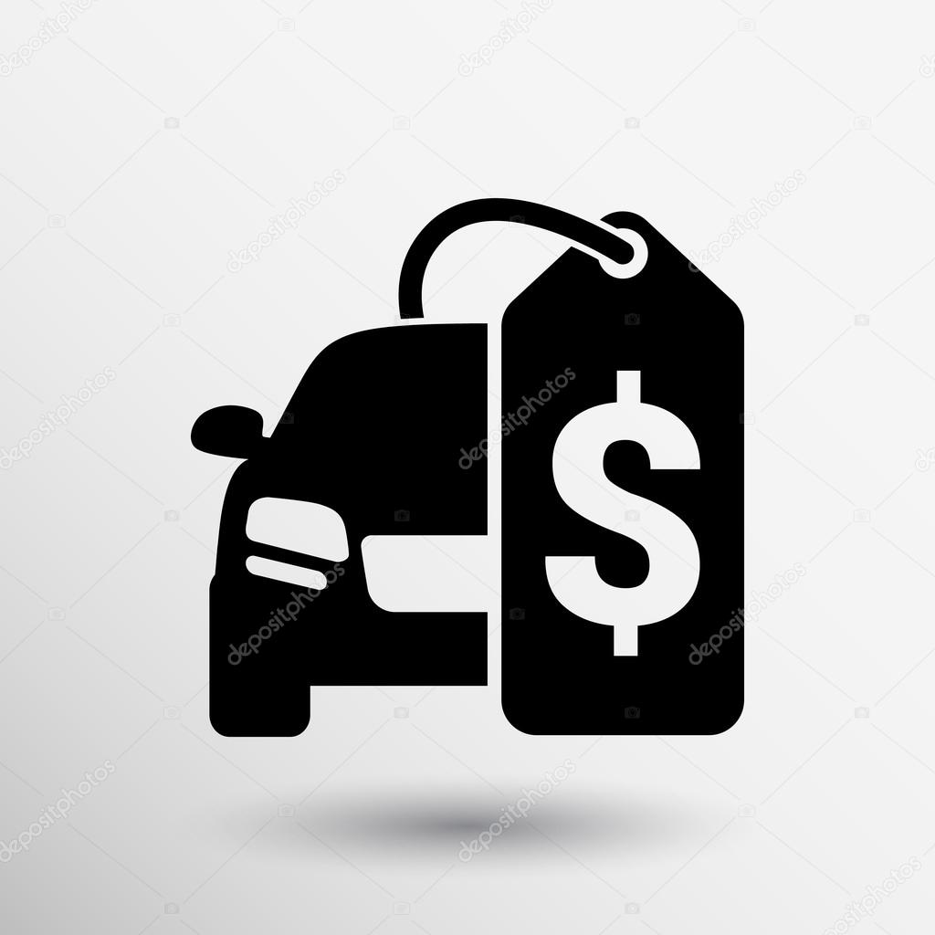 Achat d’illustration vectorielle signe icône vente voiture — Image ...