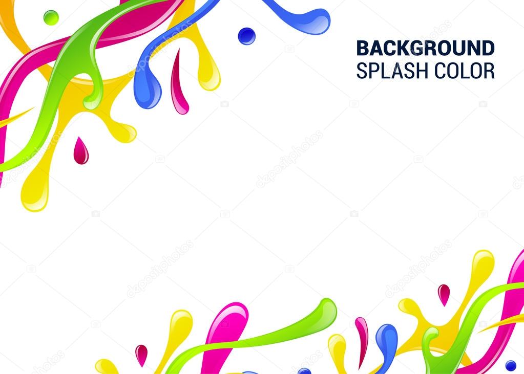 Splash vector background cover template. drop background graphic ...