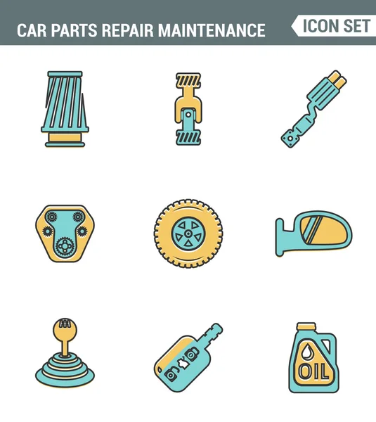 Icons set premium quality of car parts tools icon set transport ...