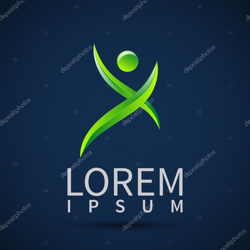 Abstract human figures Vector logo template — Stock Vector © moleks ...
