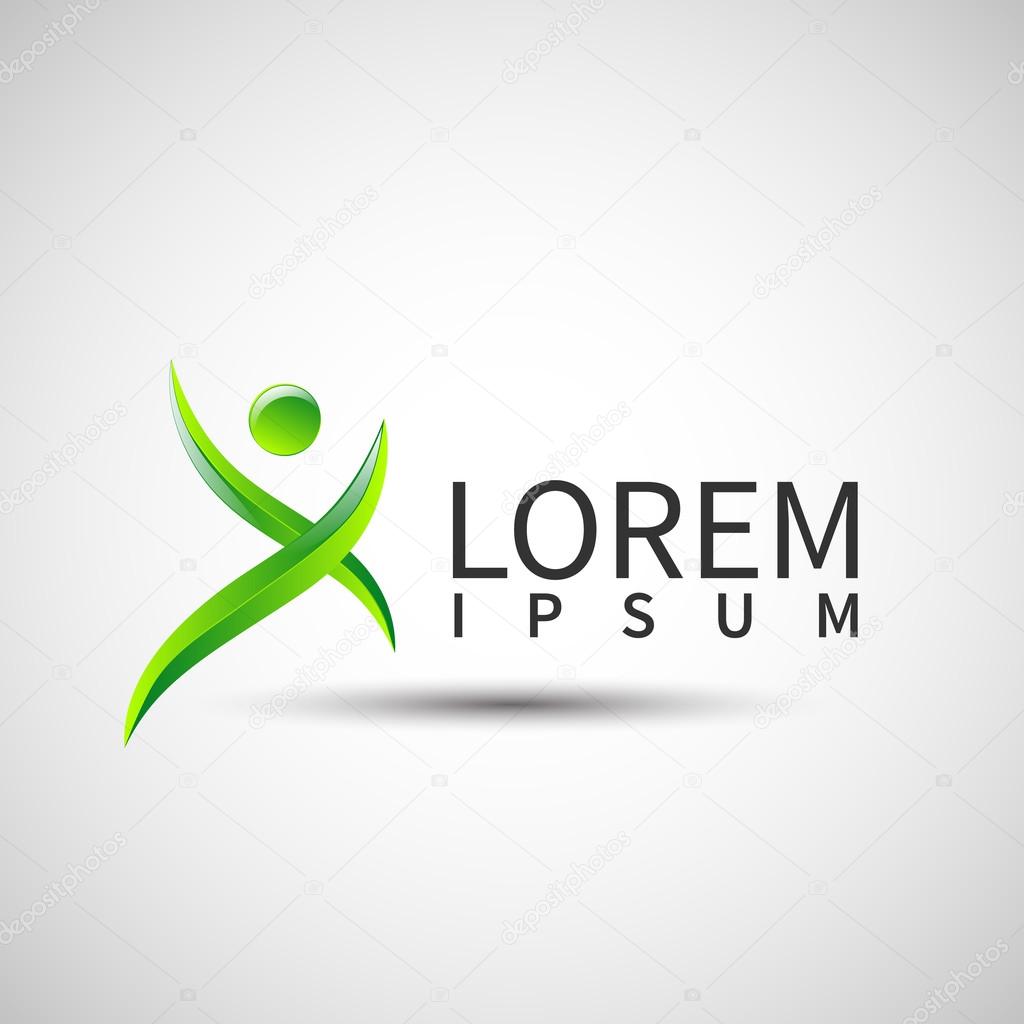 Abstract human figures Vector logo template Stock Vector Image by ...