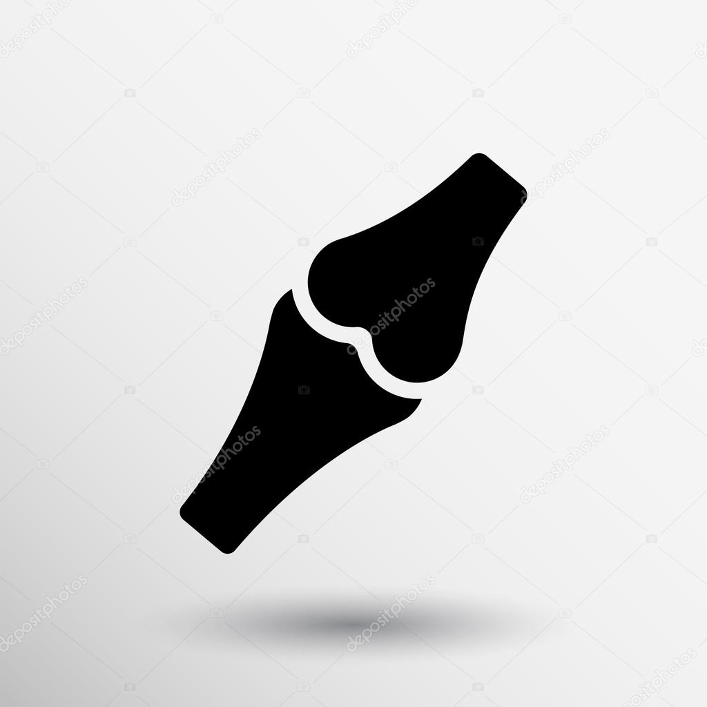 Knee joint sign vector icon bone knee health human medical — Stock ...