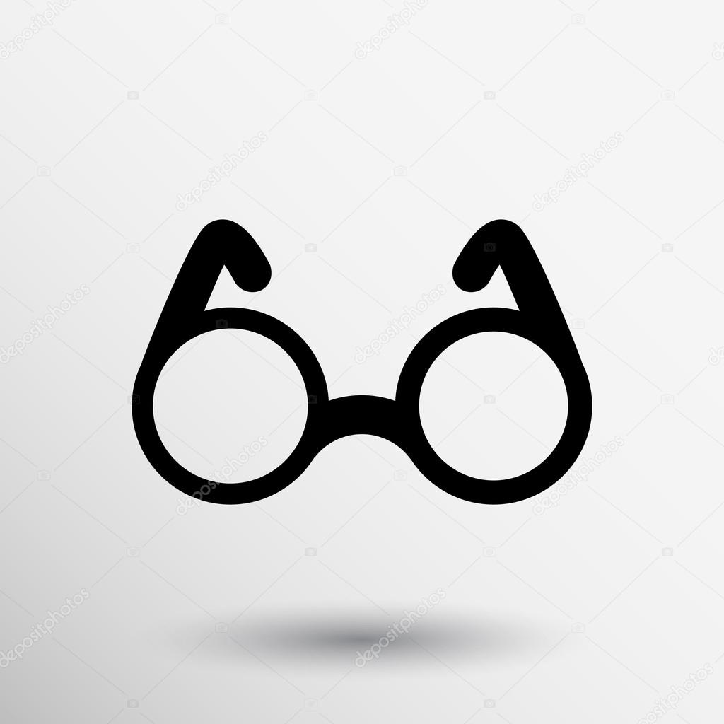 Vector Round Glasses Icon Symbol vision specs decoration Stock Vector ...
