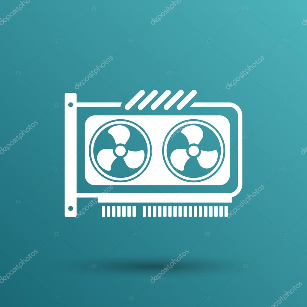 GPU or Computer graphic card icon component — Stock Vector © moleks ...