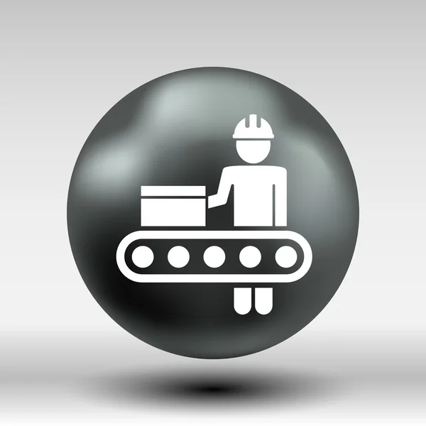 Engineering workshop Industrial operation icon logo symbol Stock Vector ...