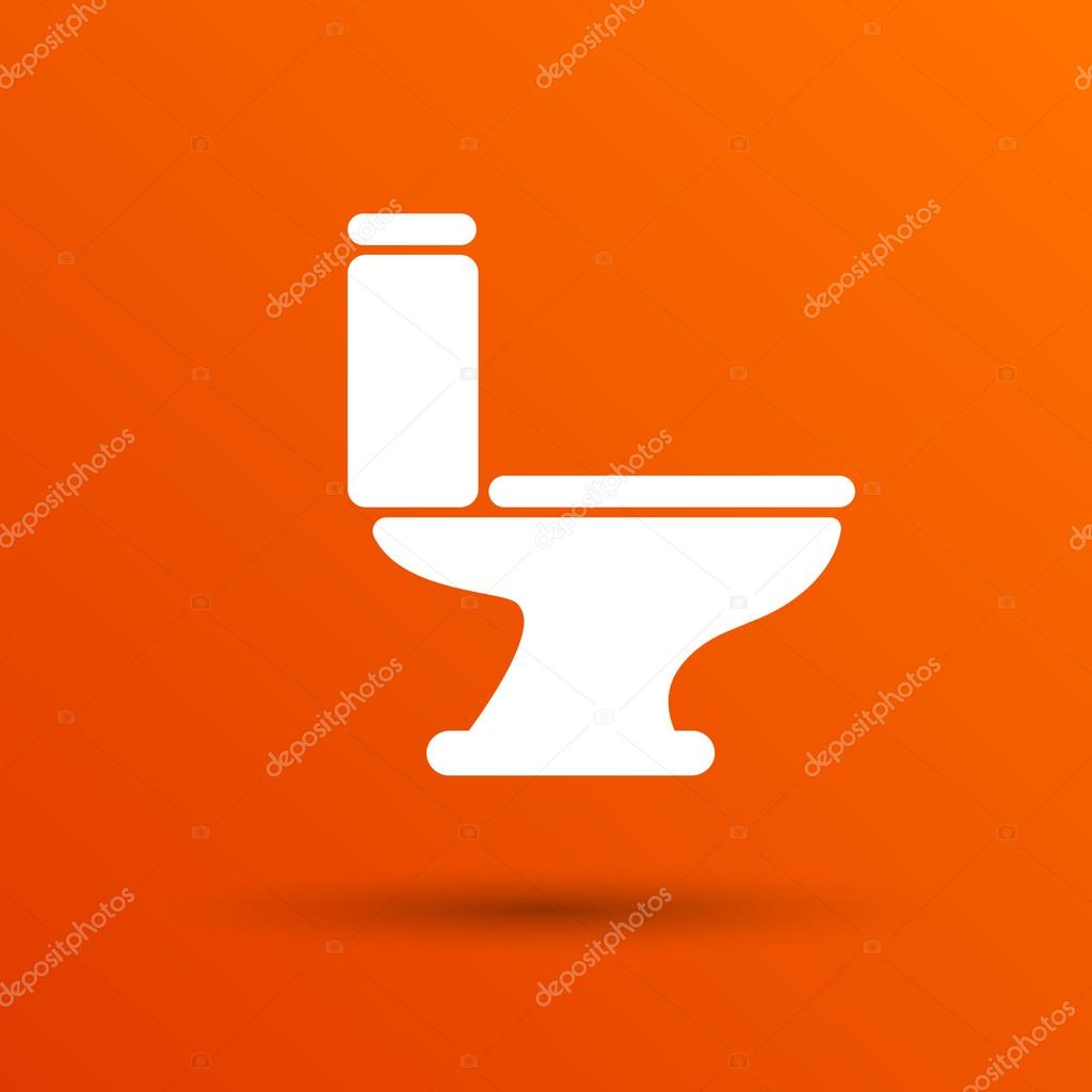 Icono de inodoro vector botón logotipo símbolo concepto Vector de stock ...