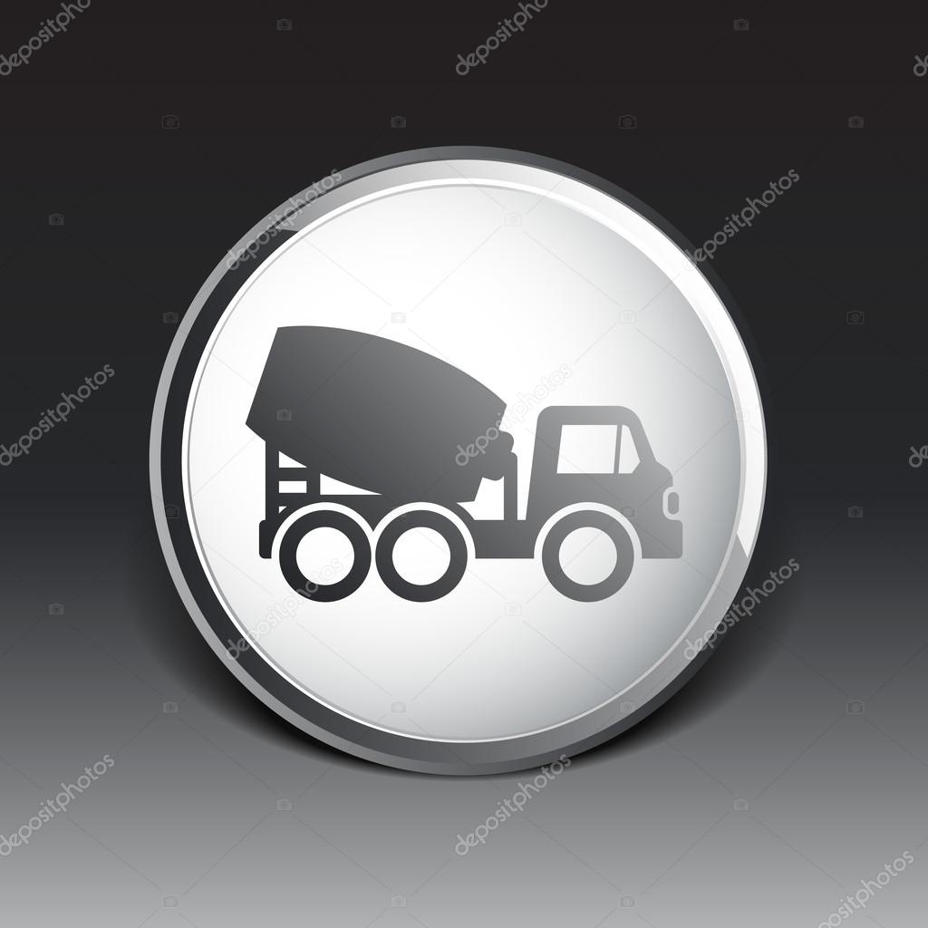 Concrete mixer icon vector button logo symbol concept — Stock Vector ...
