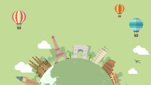 Travel Vacation Sightseeing Animation Banner World Heritage World ...