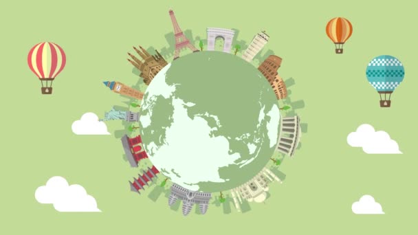 Travel Vacation Sightseeing Animation Banner World Heritage World ...