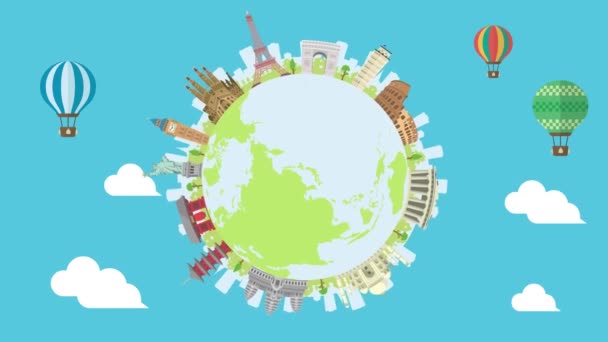 Travel Vacation Sightseeing Animation Banner World Heritage World ...