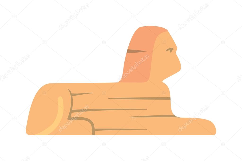 Símbolos tradicionales de Egipto Esfinge vector monumento . Vector de ...