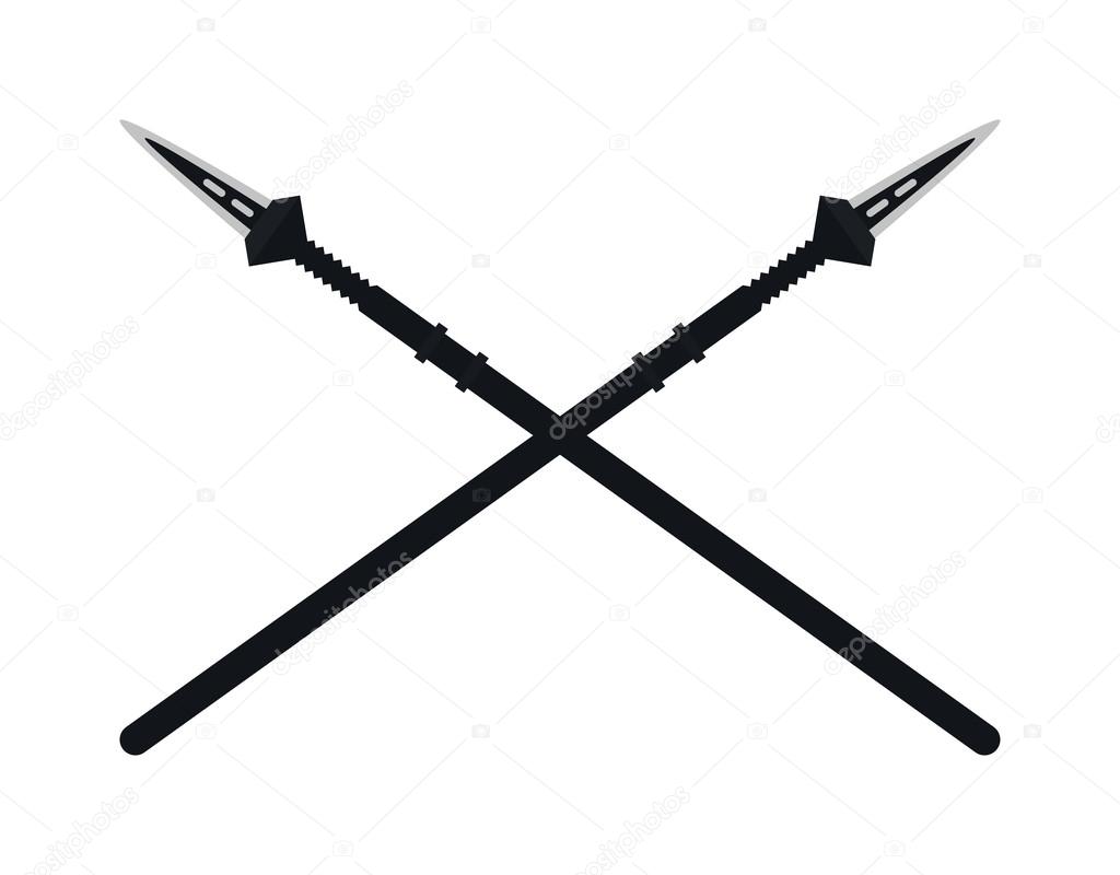 Arma lanza caricatura lanza herramienta batalla y herramienta de guerra ...