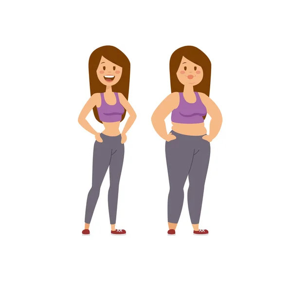Fat Girl Vector Illustration Character Stock Vector By ©adekvat 125790168