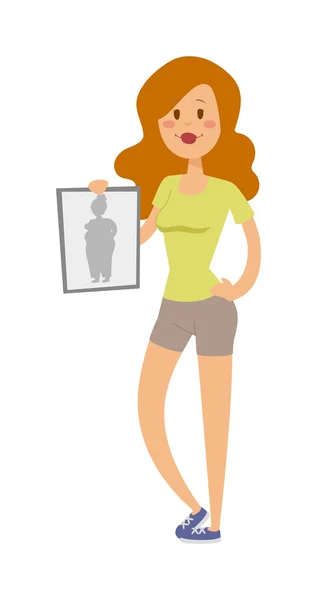 Fat Girl Vector Illustration Character — Stock Vector © Adekvat 126177402