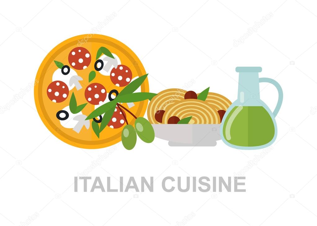 Italian food vector illustration. Stock Illustration by ©adekvat #109587684