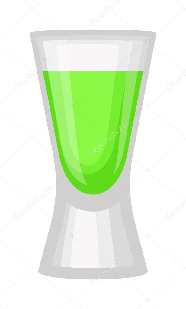 Green alcholol cocktail vector illustration. Stock Vector by ©adekvat ...