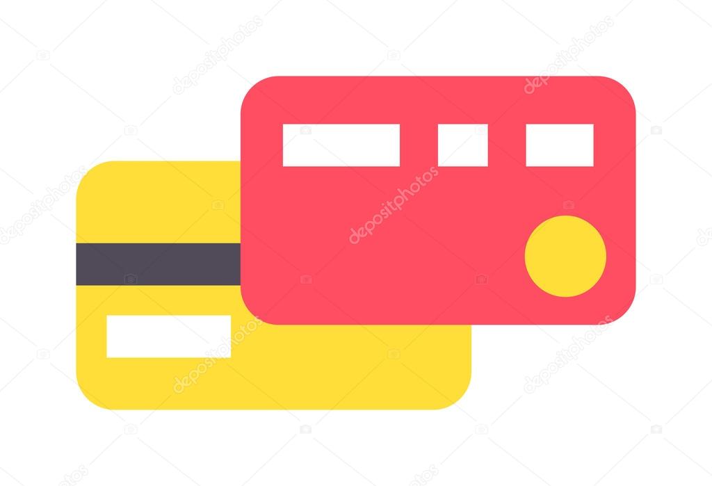 Flat vector money card isolated on white Stock Vector by ©adekvat 114449536