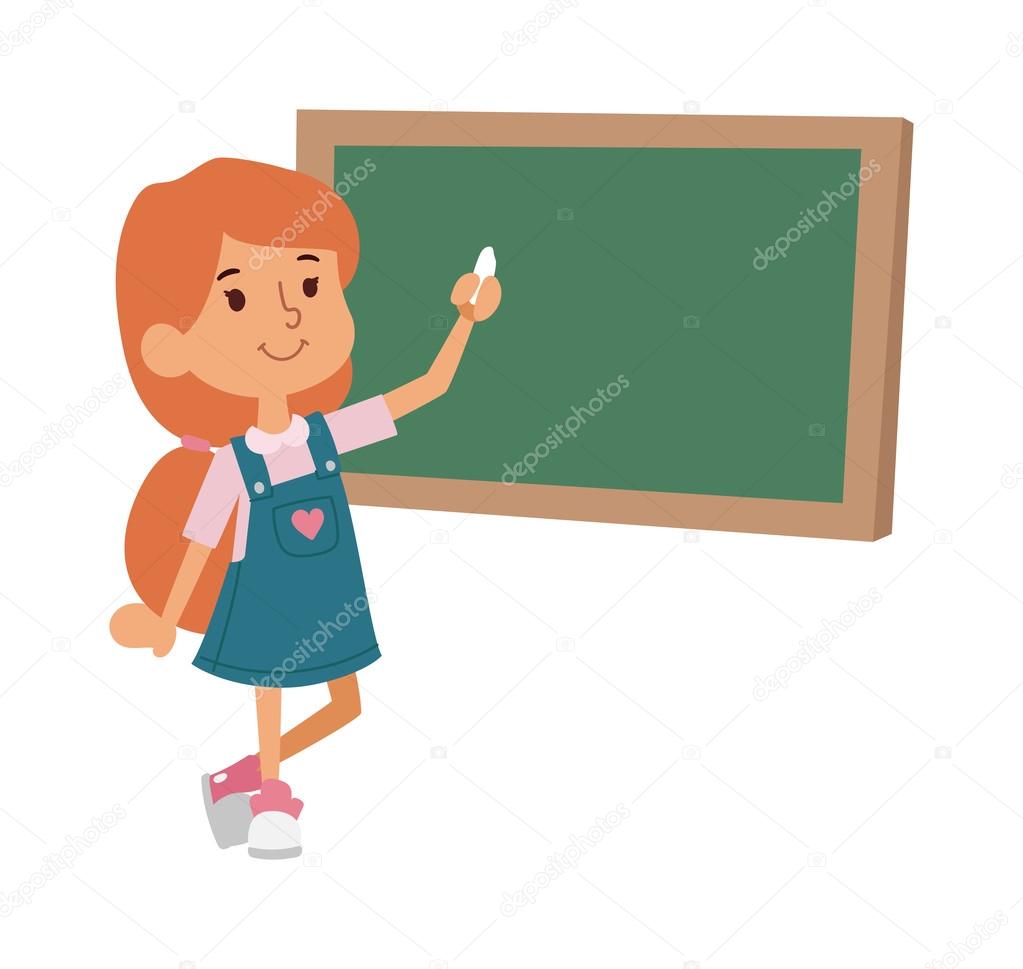 School girl class board vector illustration. Stock Vector by ©adekvat ...