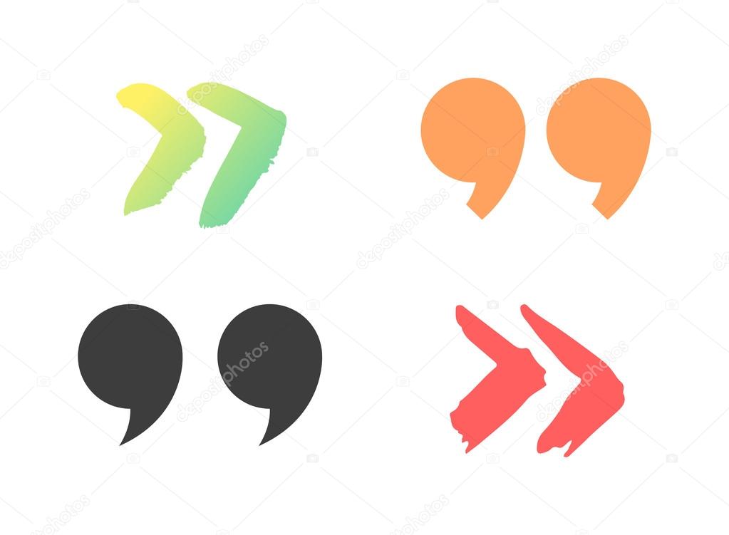 Quote sign vector set. Stock Vector by ©adekvat 117297710