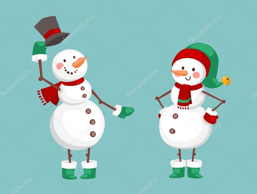 Cartoon snowman character Stock Vector by ©adekvat 118069324