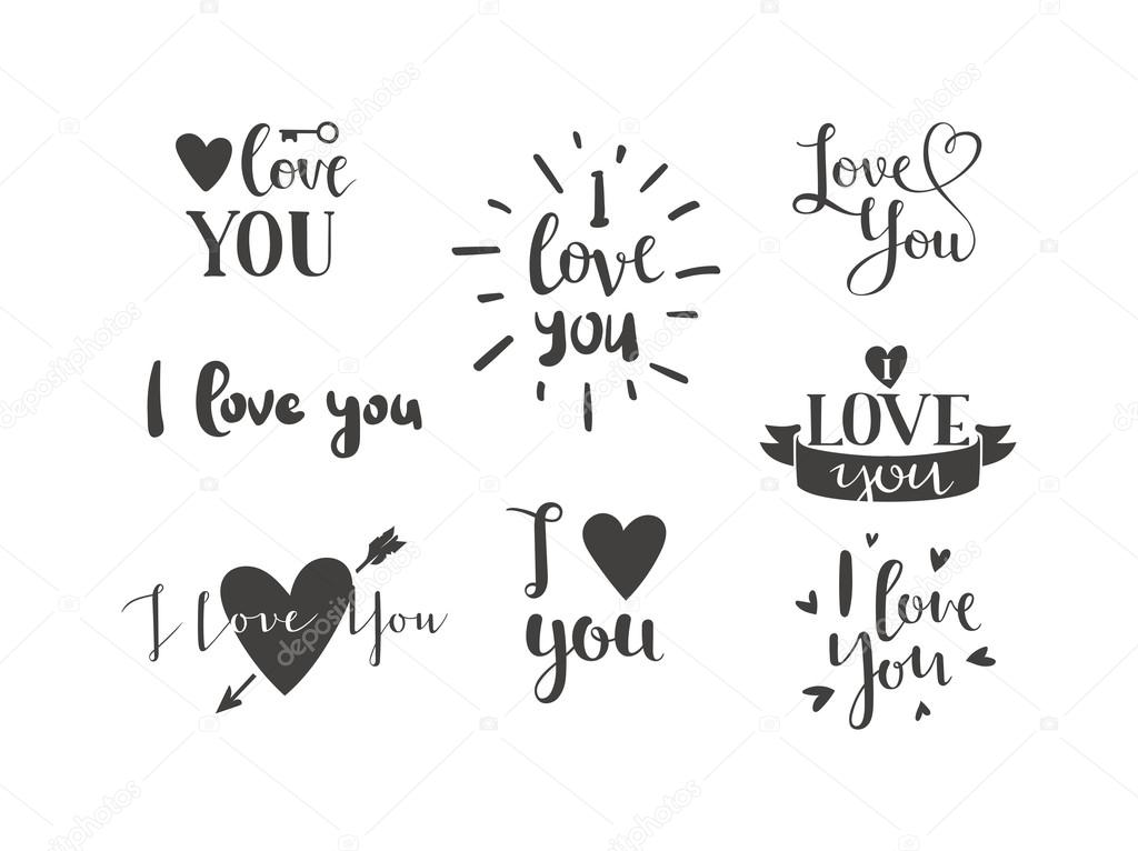 Te Amo Vector De Texto Vector Gráfico Vectorial © Adekvat Imagen