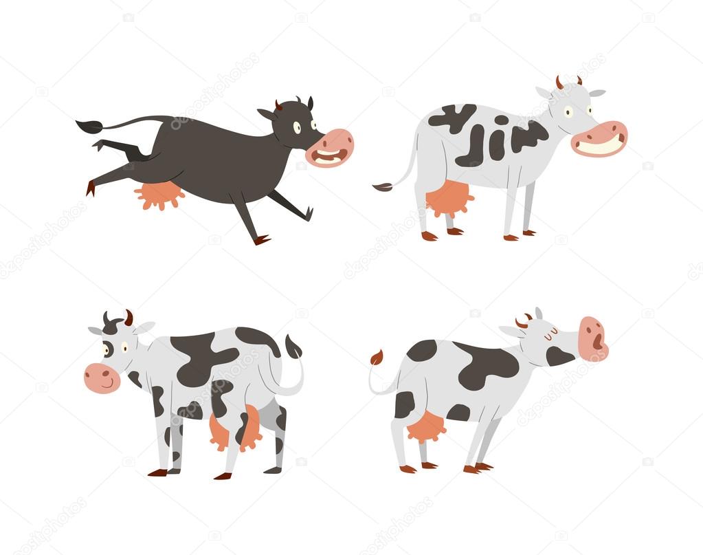 Kreslené postavičky kráva Stock Vektor od ©adekvat 118570368