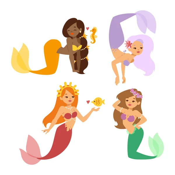 Mermaid nixie character vector illustration Stock Vector Image by ...