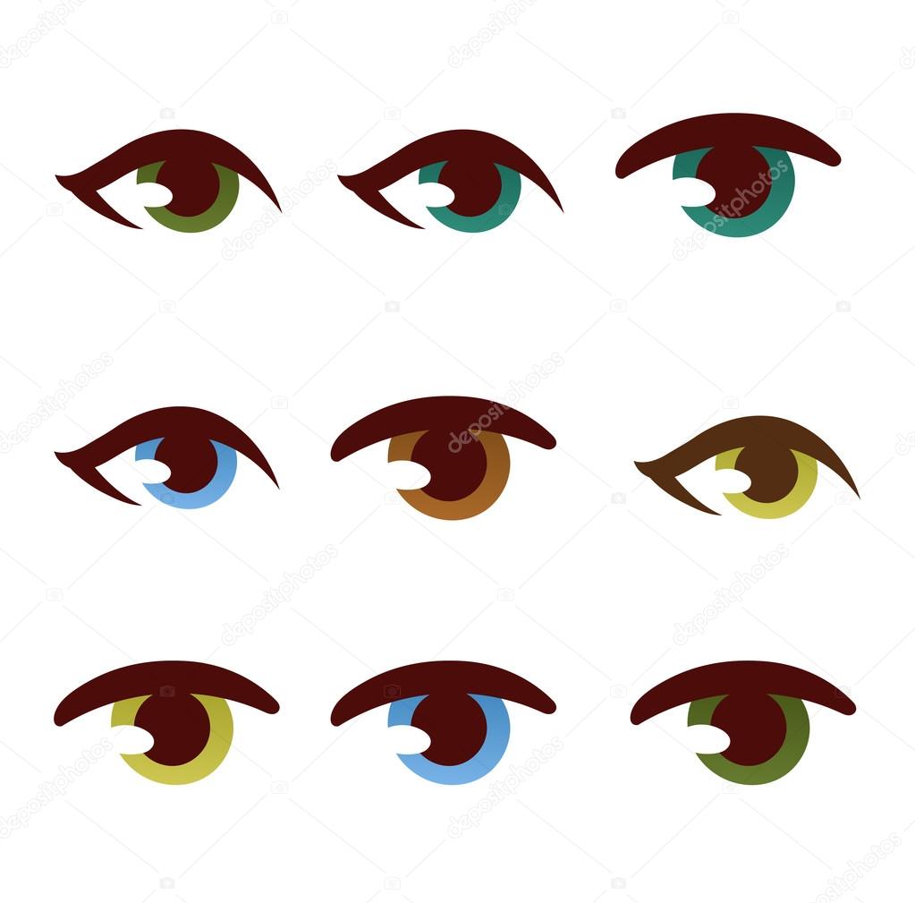 Human eye vector set. Stock Illustration by ©adekvat #120880006