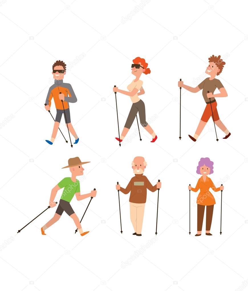 People Walking Exercise Clip Art