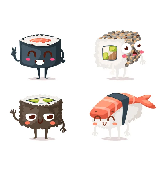 Sushi character vector isolated Stock Vector Image by ©adekvat #122933270