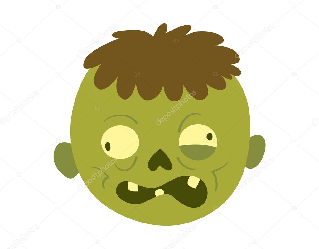 Funny Cartoon Zombie Face