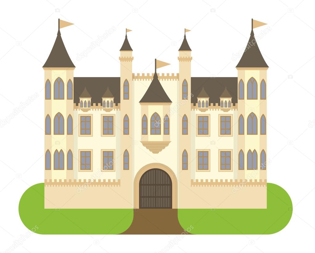 Castillo ilustración vector de dibujos animados Vector de stock ...