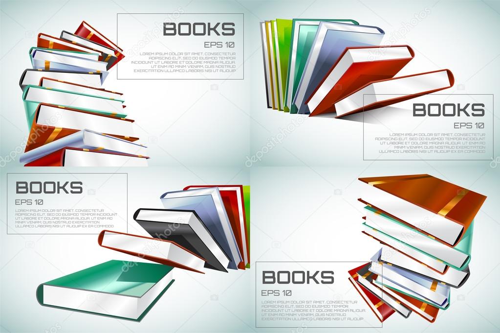 Book 3d vector illustration isolated on white. Back to school ...