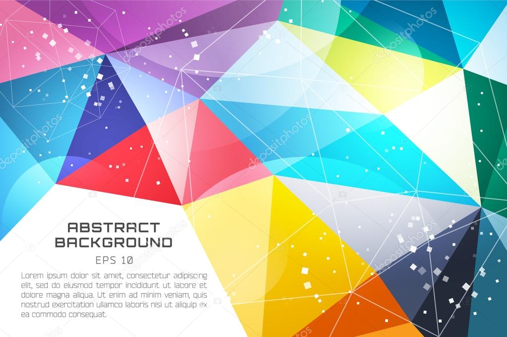 Abstract background vector wallpaper. Triangle, color lines, pattern ...