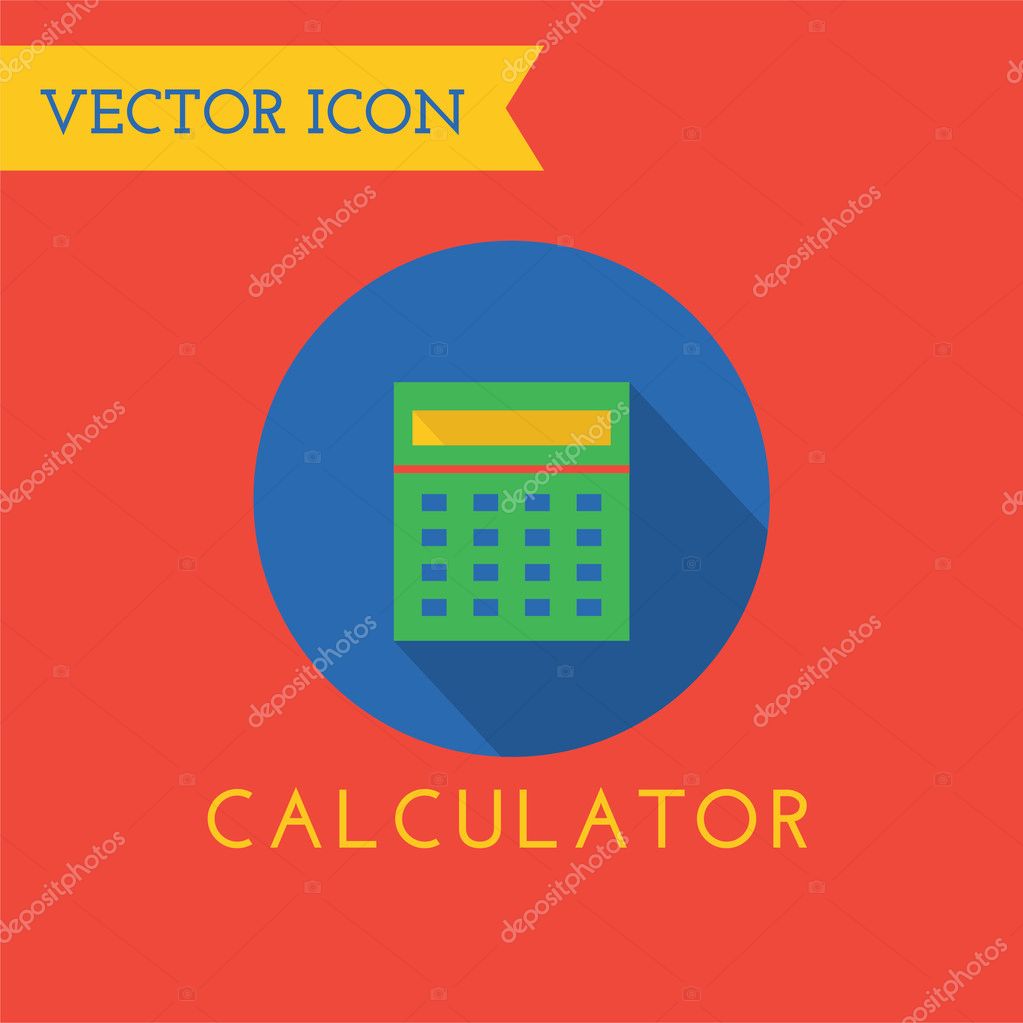Calculator logo icon. Money and finance. Business, e-commerce, buttons ...