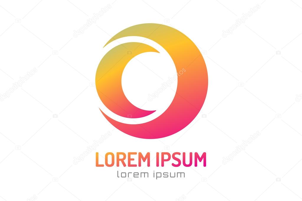 Vector circle ring logo design. Abstract flow icon template Stock ...