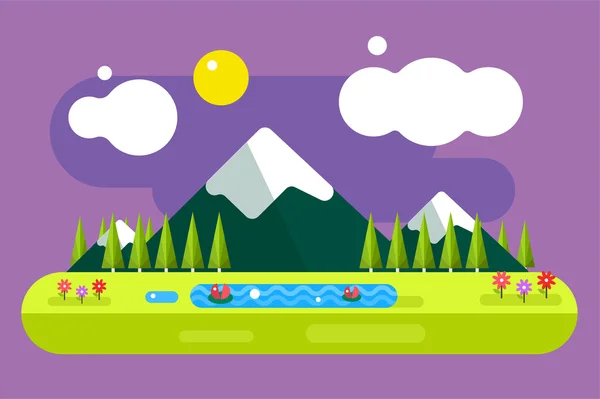 Abstract outdoor summer landscape. Trees and nature - Stock Image ...