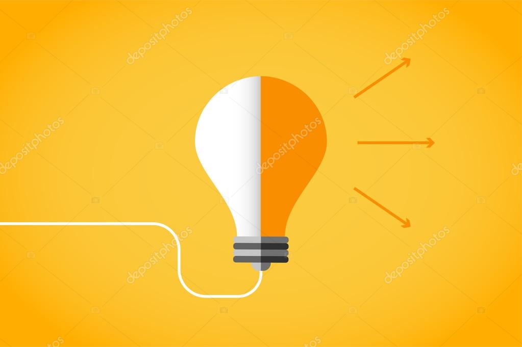 Bulb lamp light idea vector background illustration Stock Vector by ...