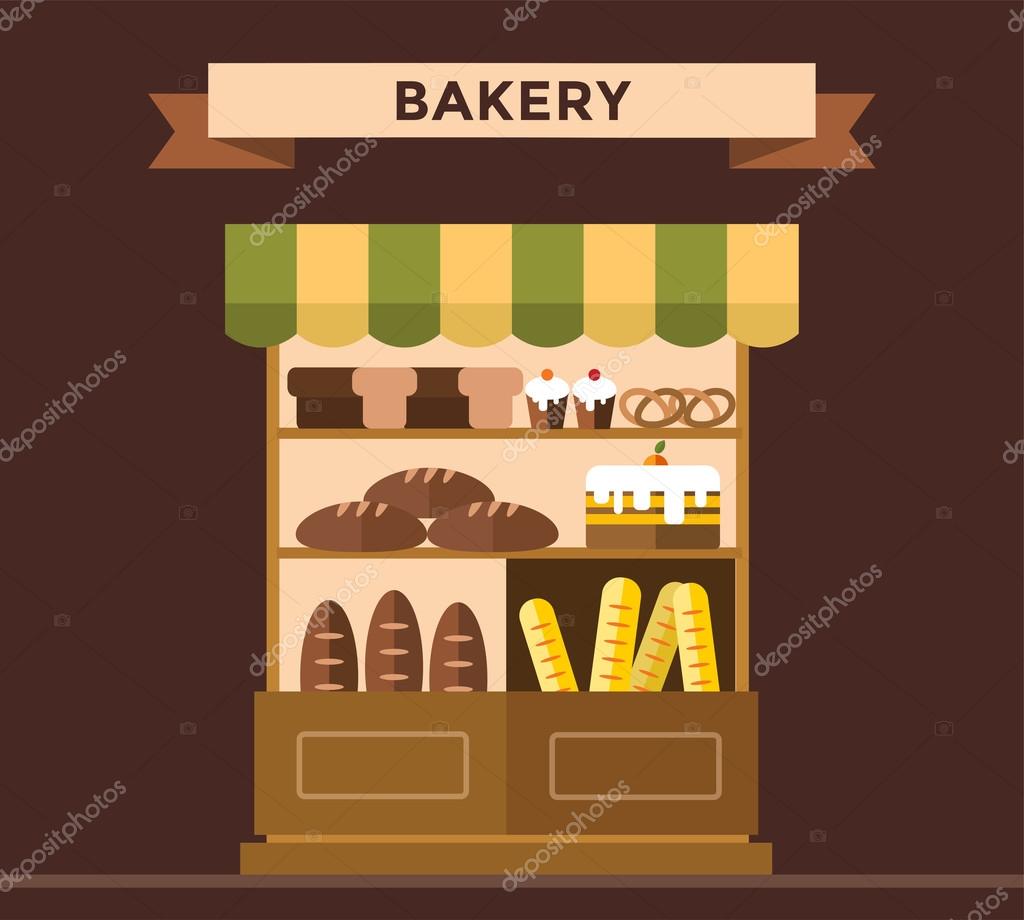 Bakery shop stall with bakery products Stock Vector Image by ©adekvat ...