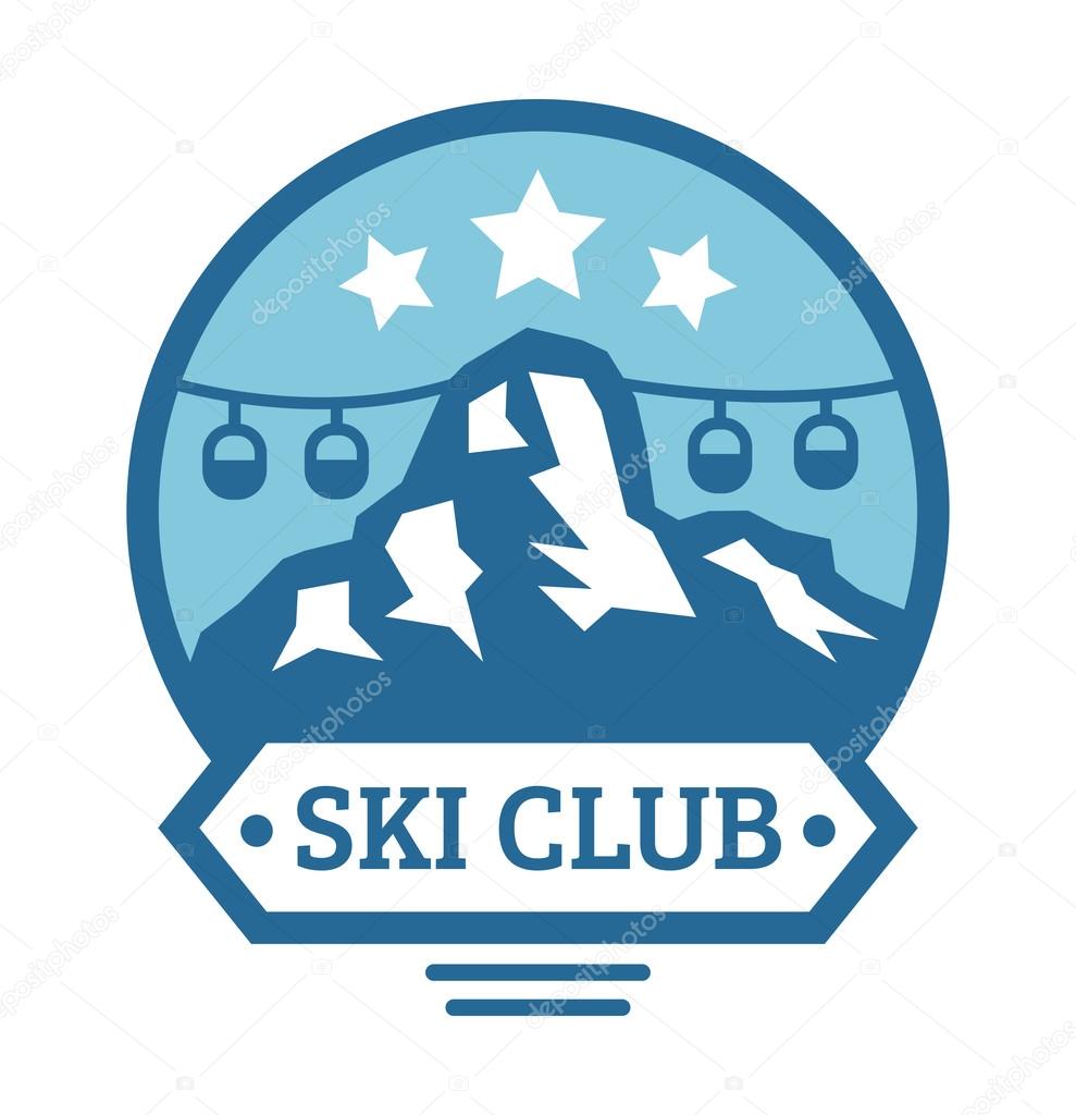 Ski resort logo emblems, labels badges vector elements Stock Vector by ...