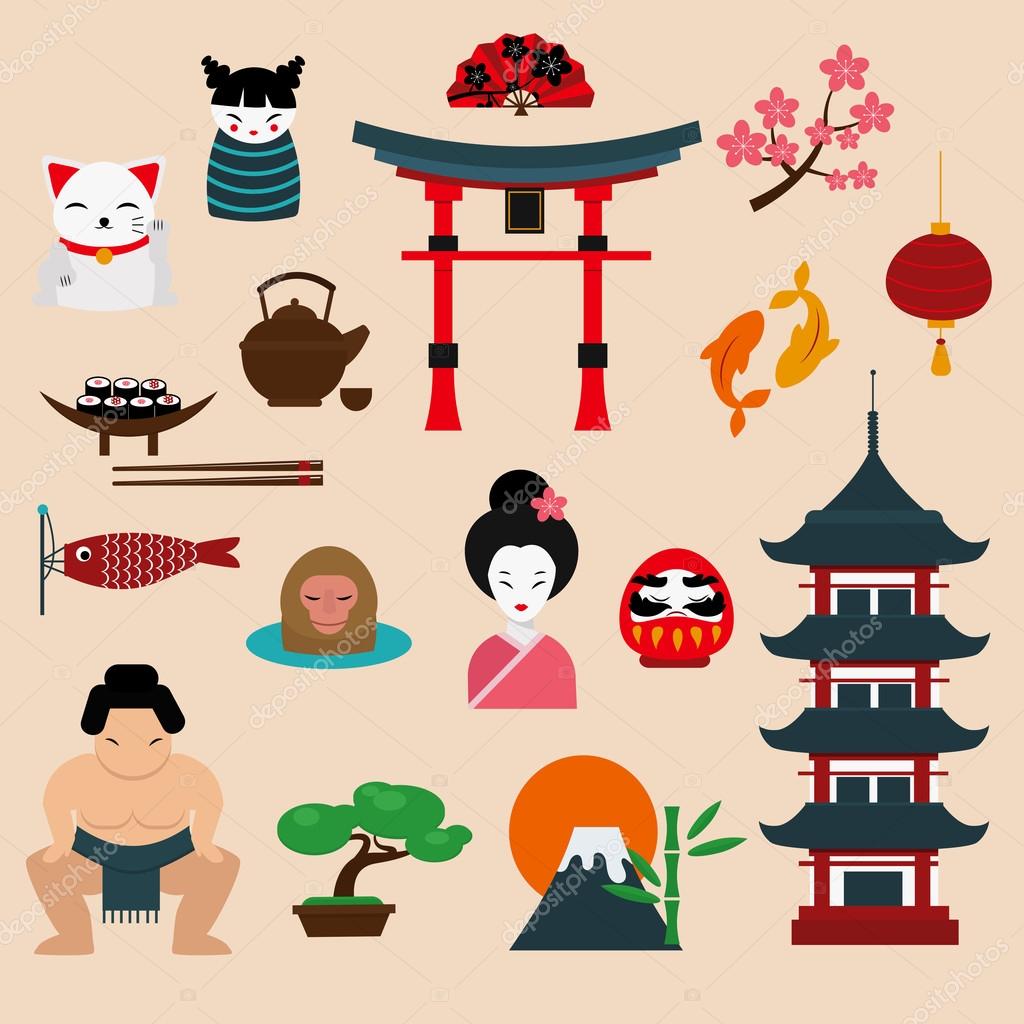 Japan travel vector illustration Stock Vector by ©adekvat 97176594