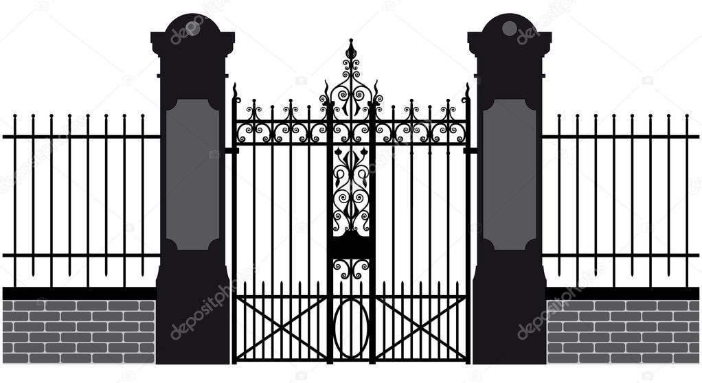 Illustration of a wrought iron gate Stock Vector Image by ©Lesniewski ...