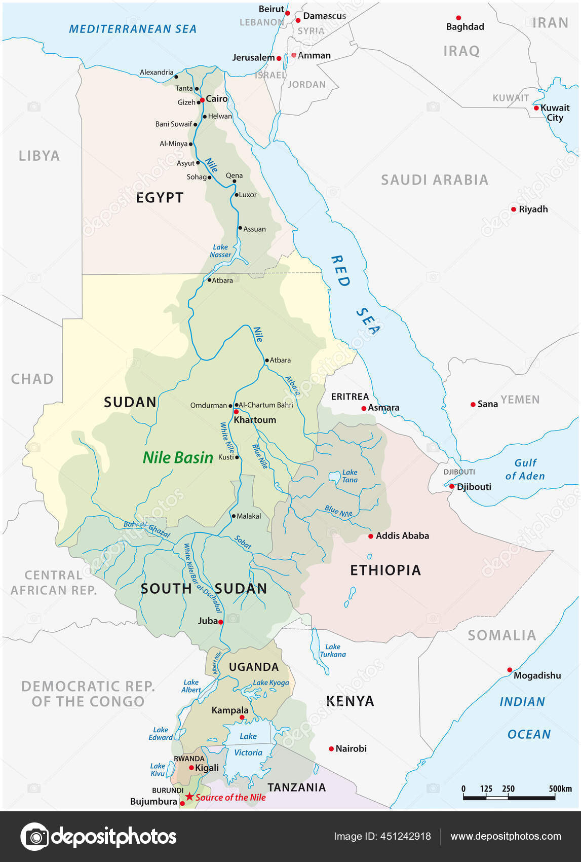 Nile Valley Africa Map
