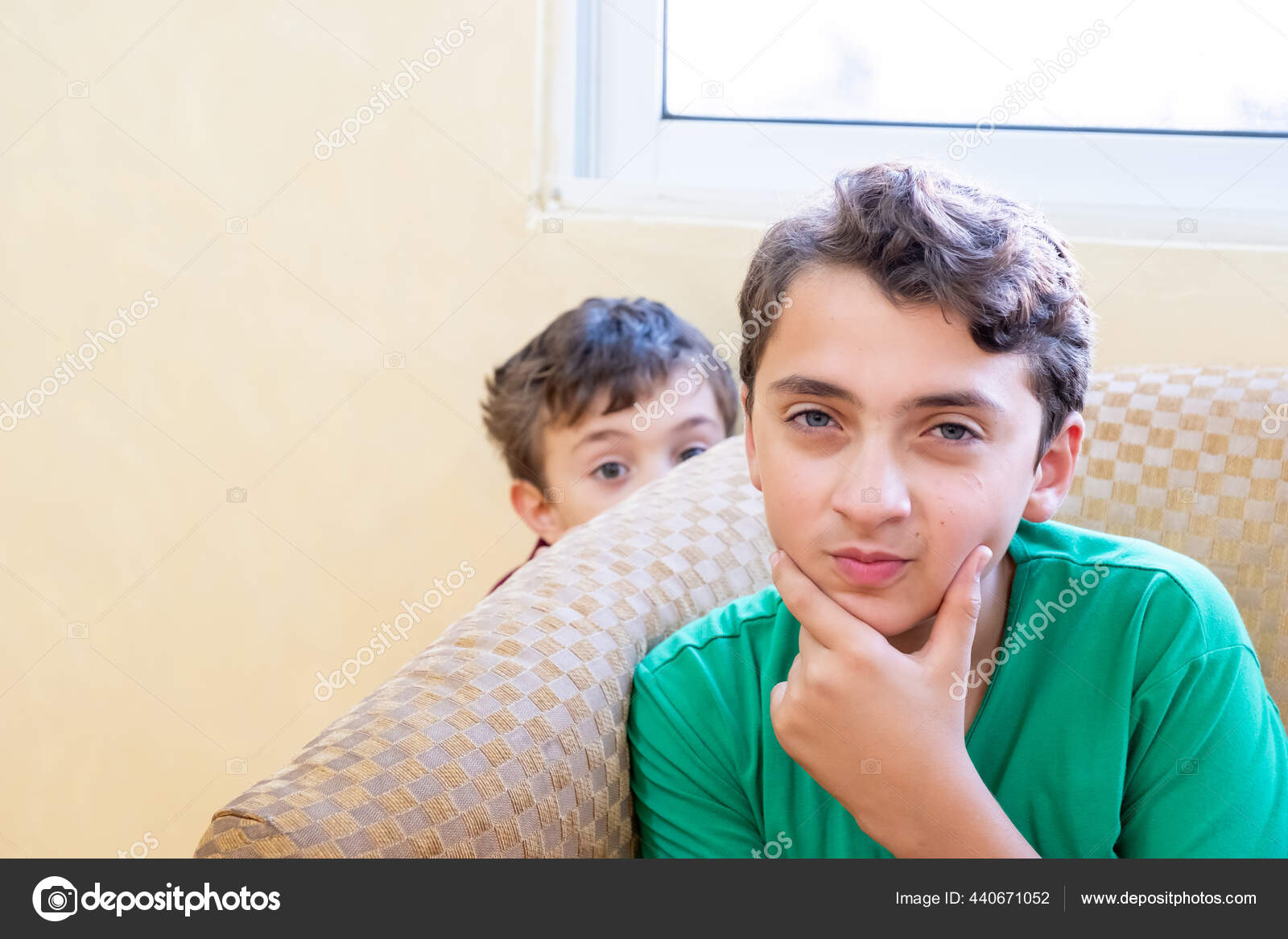 Two Happy Arabic Brothers Having Fun Together — Stock Photo © dieasaob #440671052