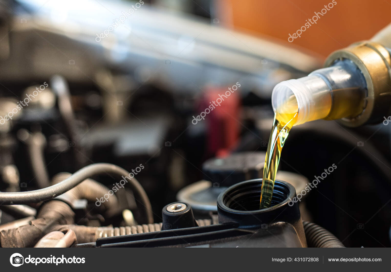 Motor Oil Car Engine Close — Stock Photo © prapassatong #431072808