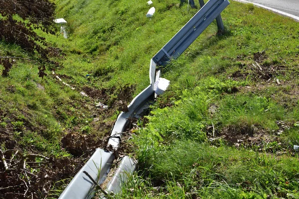 Damaged guard rail Stock Photos, Royalty Free Damaged guard rail Images ...