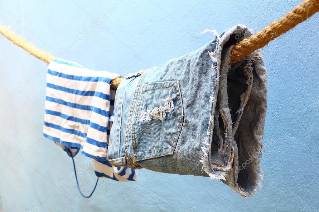 Wet clothes hanging Stock Photo by ©sarawuth123 83894038