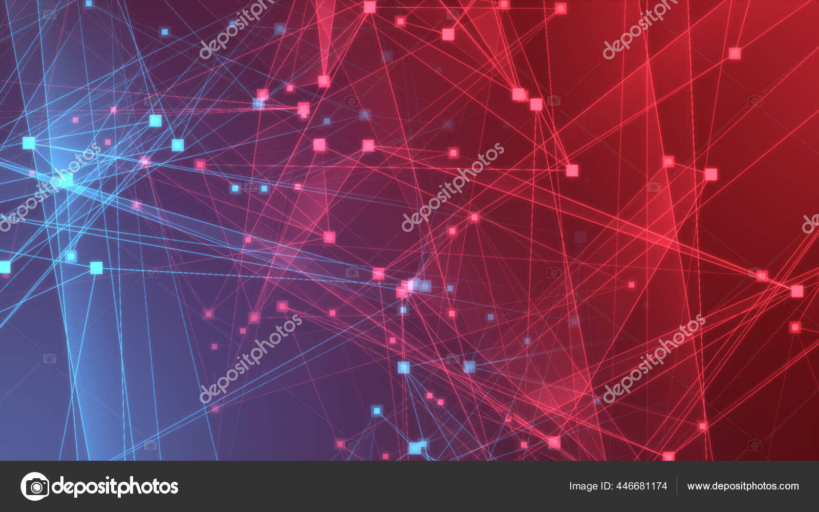 Abstract Red Blue Polygon Tech Network Connect Technology Background Abstract — Stock Photo ...