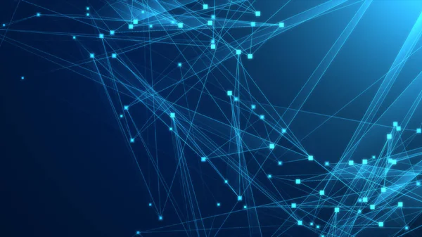 Abstract blue polygon tech network with connect technology background ...