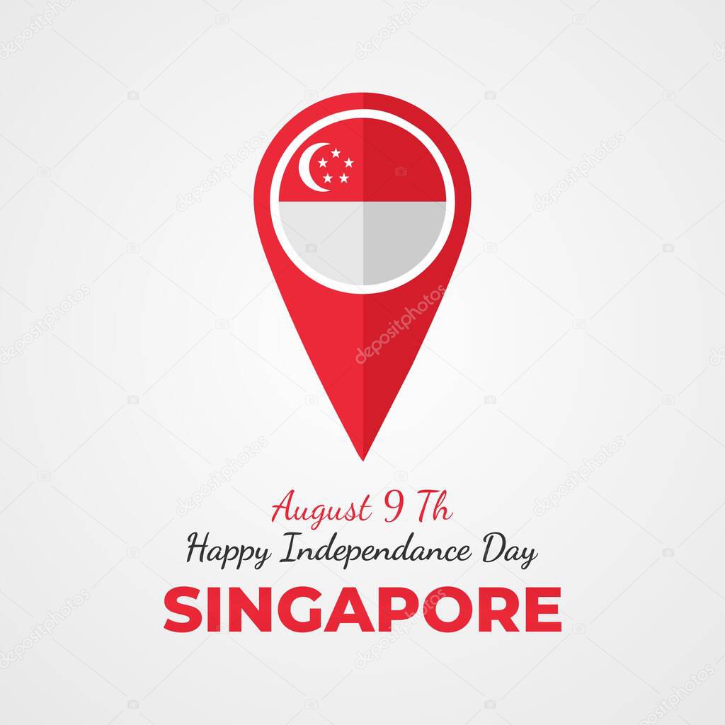 Singapur Fondo Día De La Independencia Ilustración Vectorial De La